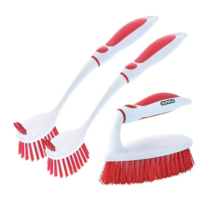 Deep Cleaning Brush Scrubber 3 Pack - 1 Vegetable Brush and 2 Scrub ...