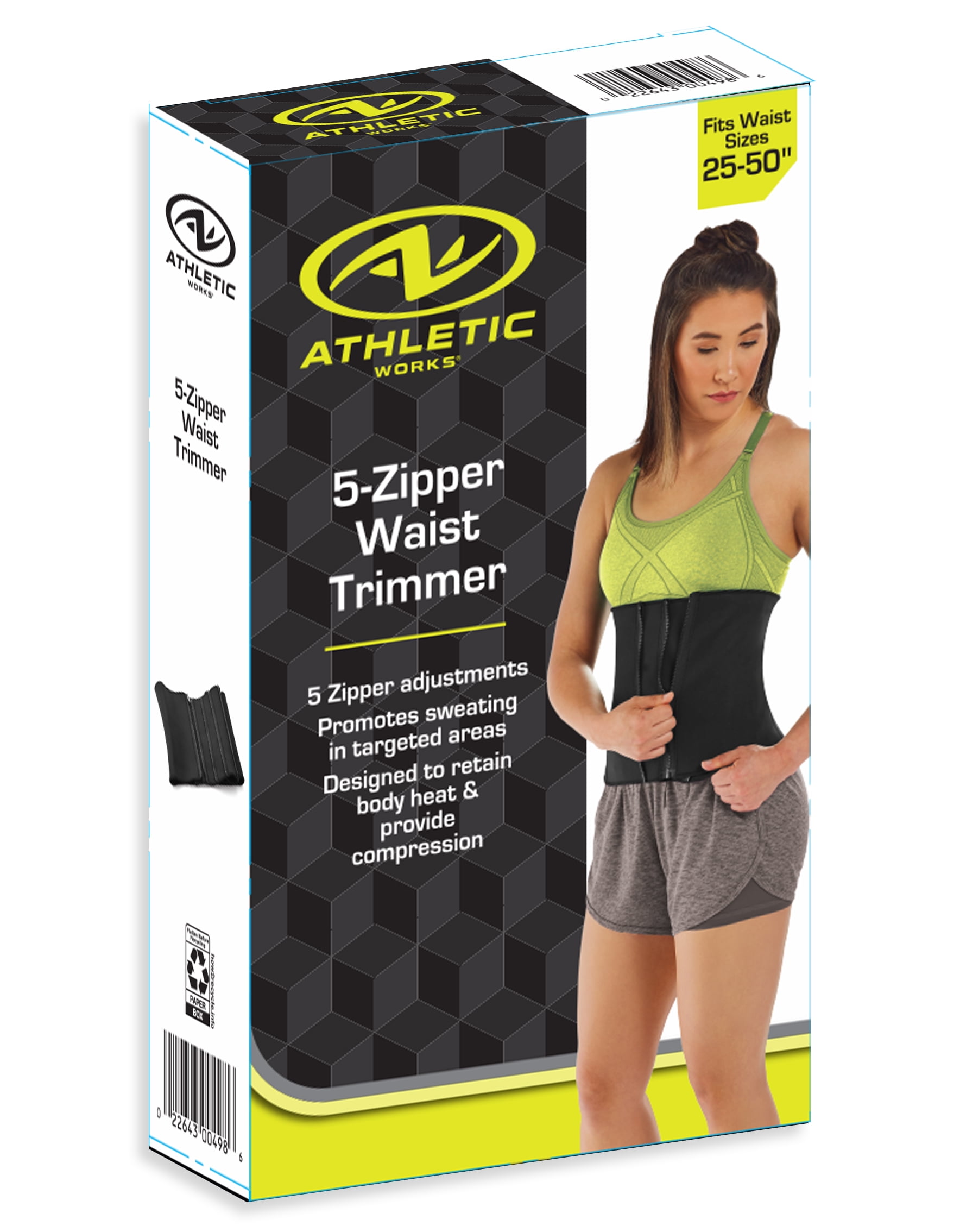 Athletic Works 5-Zipper Waist Trimmer Belt, Black - Walmart.com Athletic Works 5-Zipper Waist Trimmer Belt, Black - Walmart.com