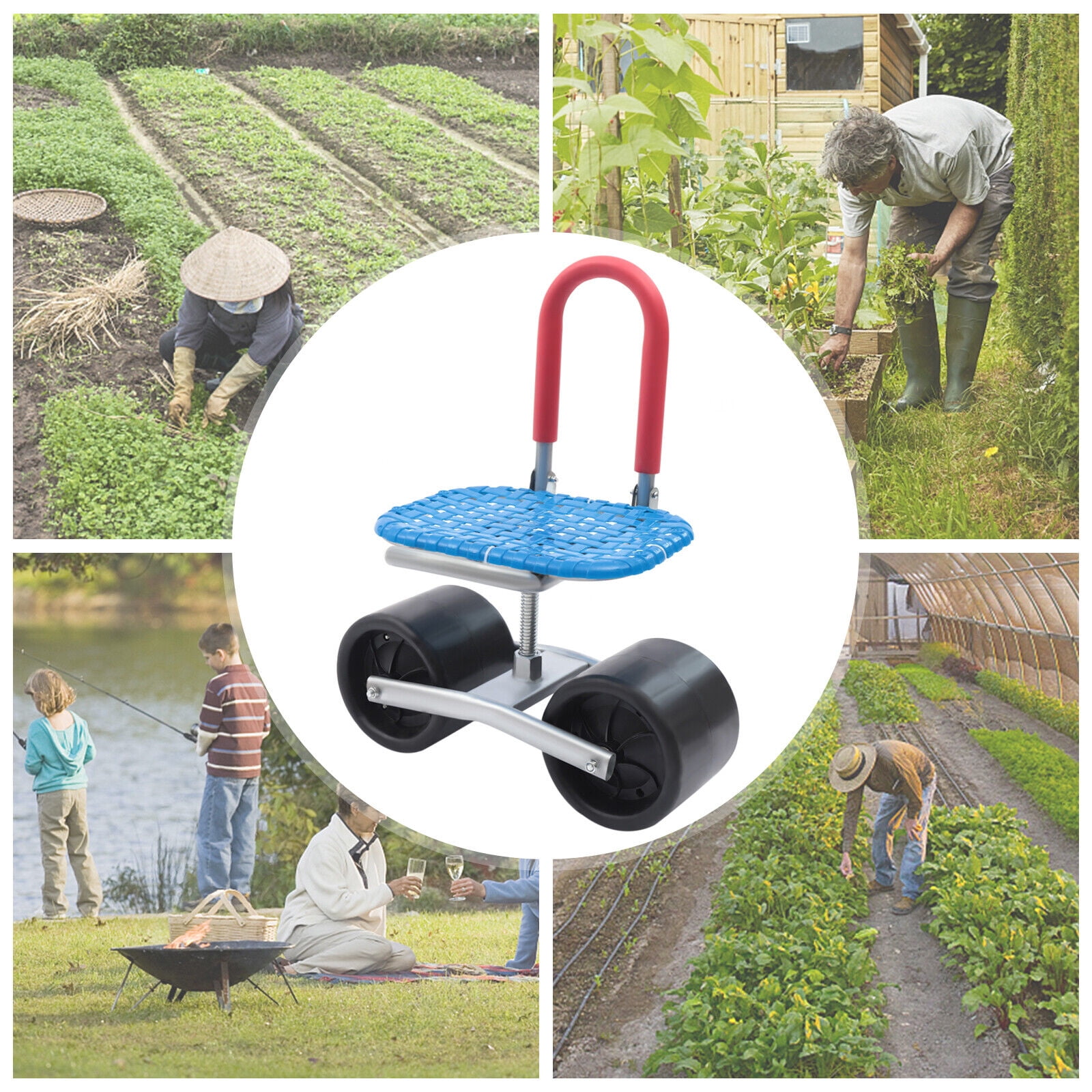 TOOL1SHOoo Garden Cart Movable Work Adjustable Planting Seat - Walmart.com
