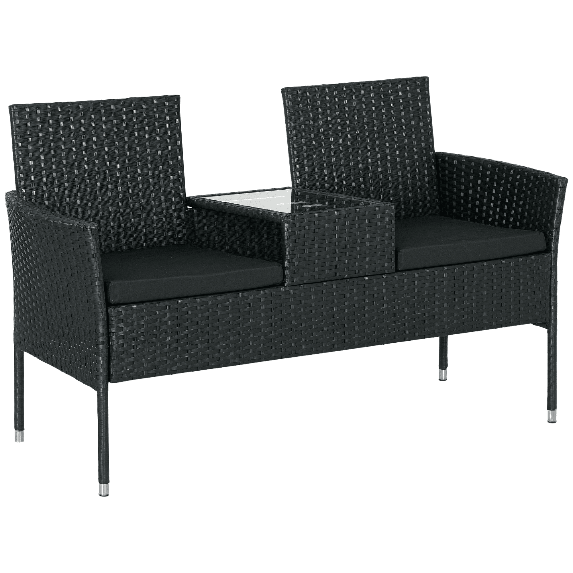 Click here for Outsunny Patio Furniture W/ Mid-Table Pe Rattan Lo... prices
