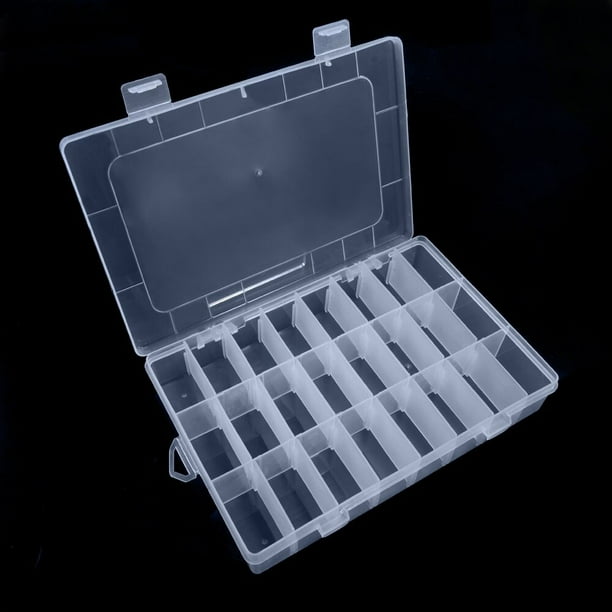 Removable Storage Box 10 Cells 15 Cells 24 Cells Transparent Plastic ...