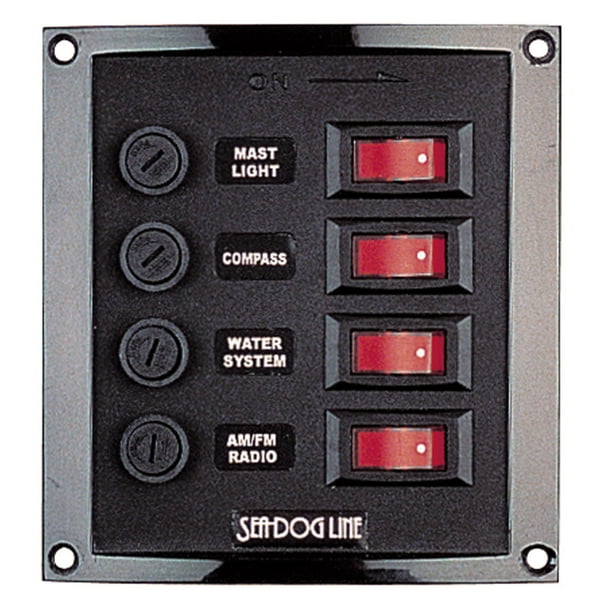 Sea Dog Vertical 4 Gang Rocker Switch Panel - Walmart.com
