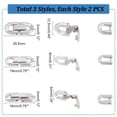 6Pcs Stainless Steel Fold Over Clasp for Jewellery Stainless Steel ...