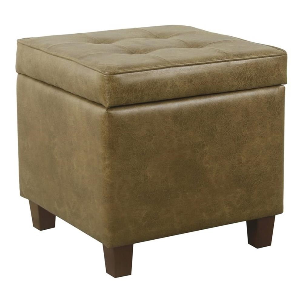 Click here for Homepop Transitional Wood And Faux Leather Storage... prices