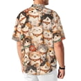 Cute Cartoon Lucky Cat Men's Shirts Short-Sleeved with All-Over Prints ...