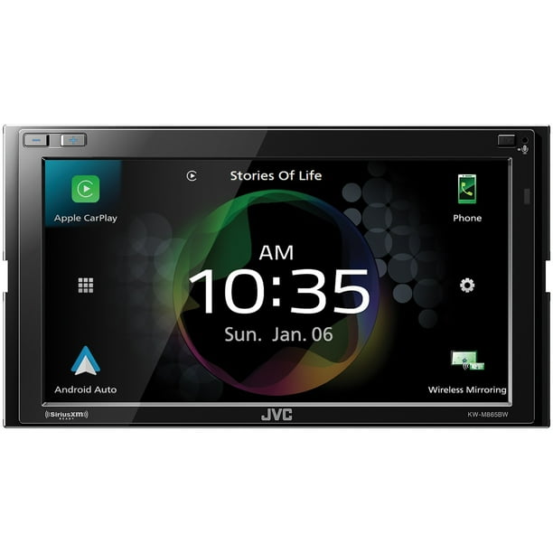 JVC Mobile KW-M865BW 6.8-inch Double-Din in-Dash All-Digital Media Receiver with Bluetooth ...