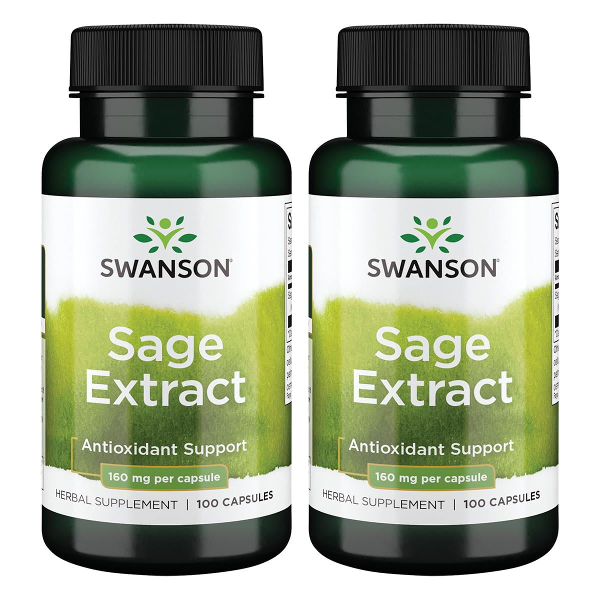 Swanson Sage Extract 160 mg 100 Caps 2 Pack - Walmart.com