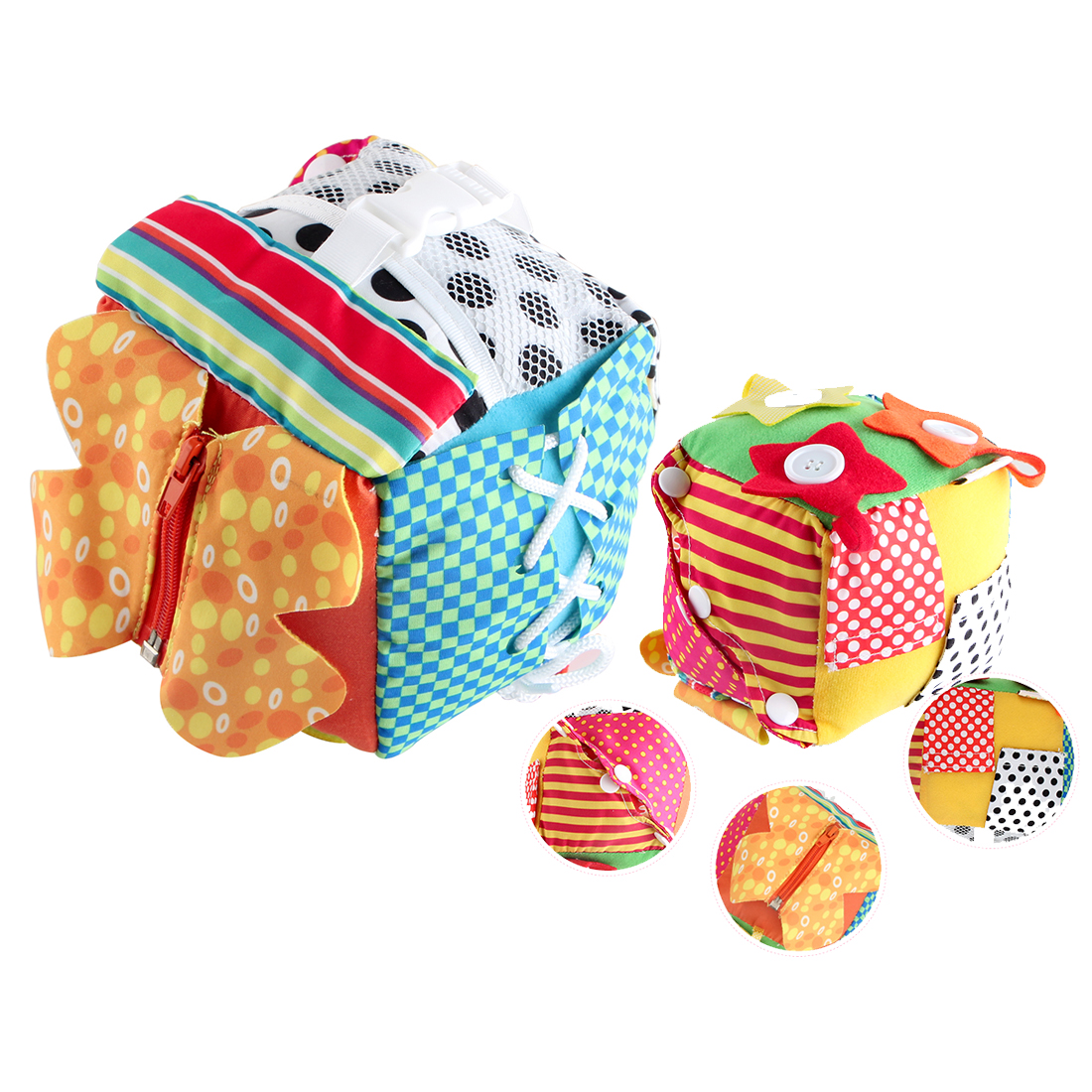 AIPINQI Baby Dice Toy, Soft Cloth Building Blocks Grab Stack Puzzle ...