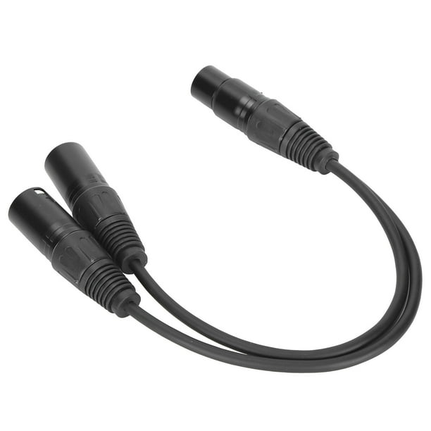 XLR Audio Cable, XLR Female To Dual XLR Male Y-Type Splitter Audio ...