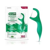GUM Angled Floss Picks, Satin Dental Floss, 75 Count, Icy Mint, 4 Pack ...