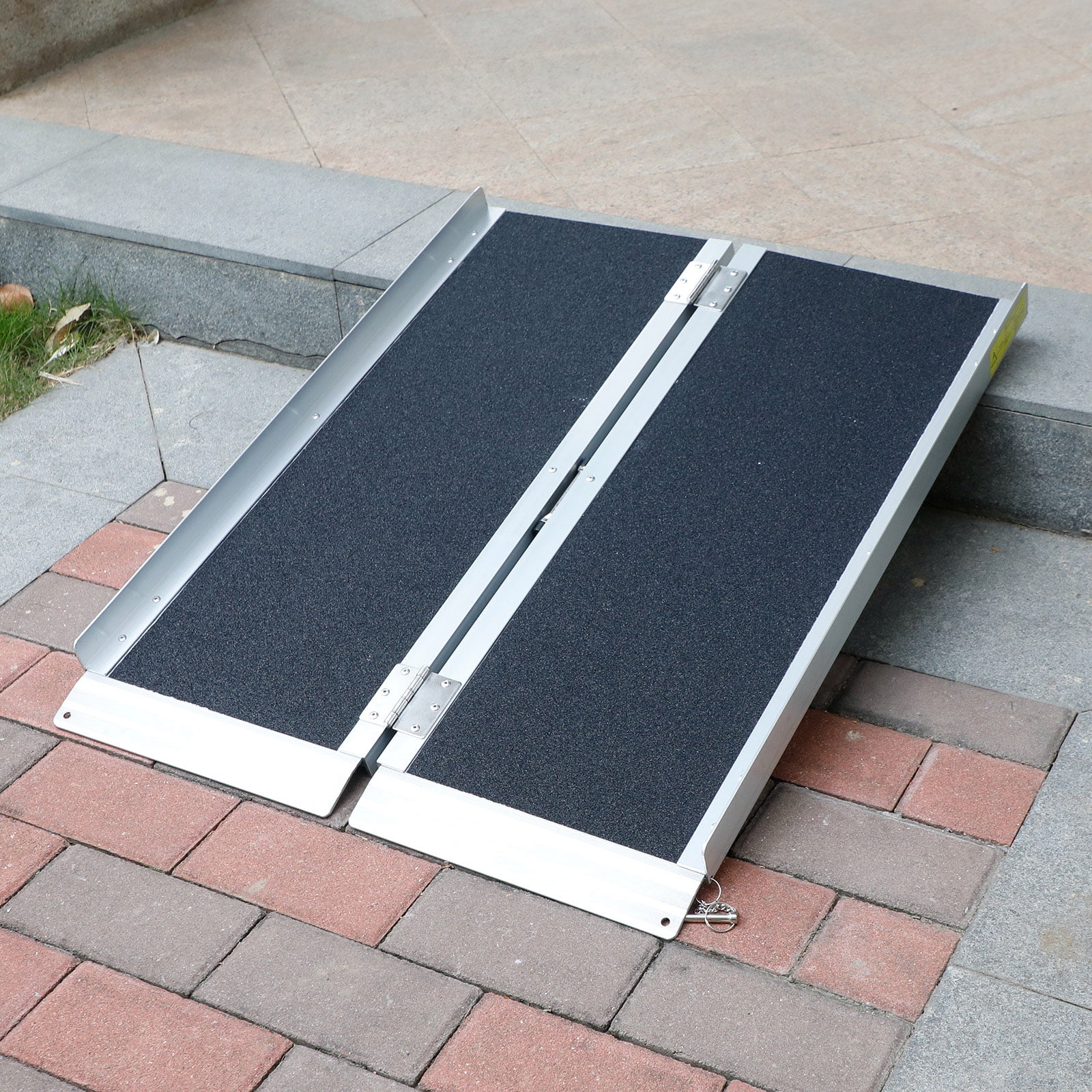 Non-Skid Threshold Ramp Portable Aluminum Folding Wheelchair Scooter ...