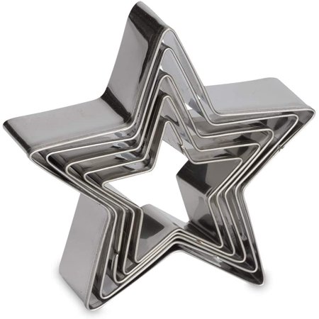 Star Cookie Cutter Set-5 pcs Stainless Steel Five-pointed Star Biscuit ...