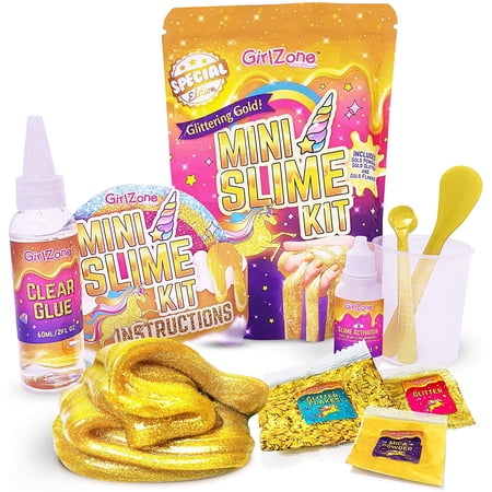 IGUOHAO Glittering Gold Mini Slime Kit for Girls, Special Edition Mini ...