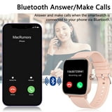 Women's Pink Smartwatch: Phone Call & Message Reminder, Step Counter ...