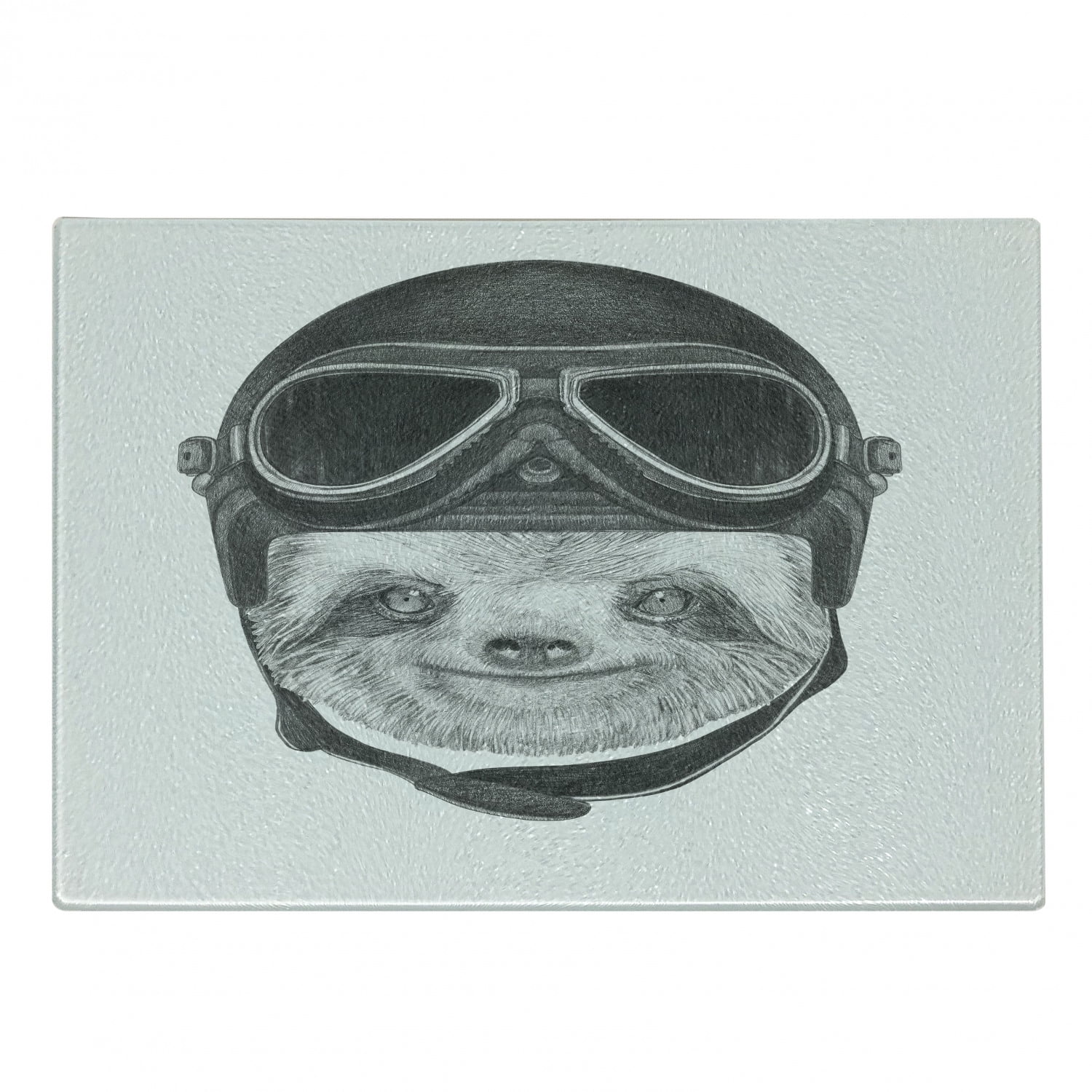 Sloth Cutting Board, Hand Drawn Portrait of a Animal Vintage Effect ...