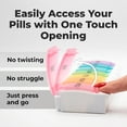 Portable Weekly 7-Day Pill Organizer, Travel Medicine Box, Rainbow ...