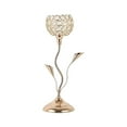 Exquisite Crystal Flower Candle Holders With A Gold Base Perfectly For ...