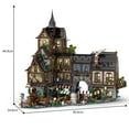 European Medieval Town Centre Building Blocks Set Retro Market Castle ...