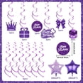 BIRLON 21st Purple Birthday Decorations Set with Balloons, Banner ...