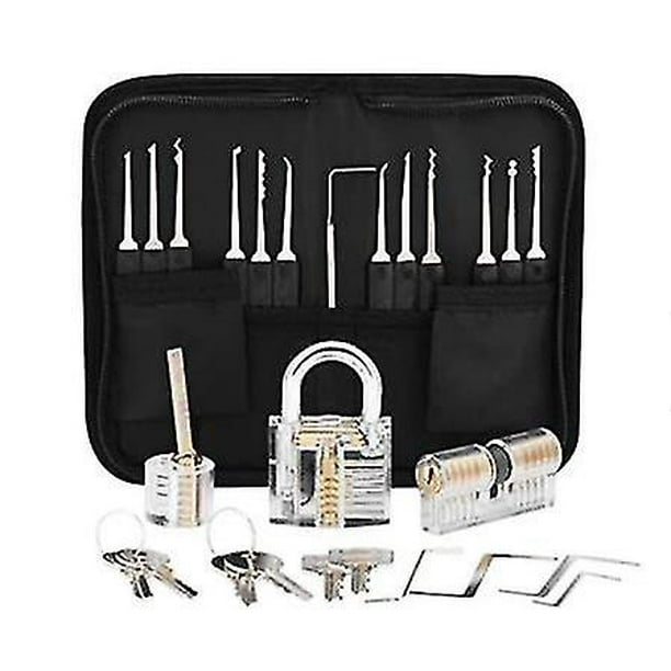 Lock Picking Kit, 26-piece Lock Picking Kit, Practice Tools With 4 Clear Locks - Walmart.ca