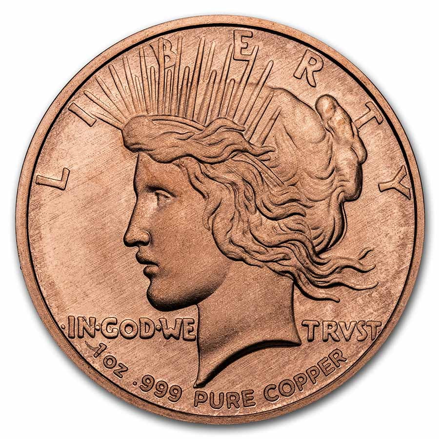 1 oz Copper Round - Peace Dollar - Walmart.com