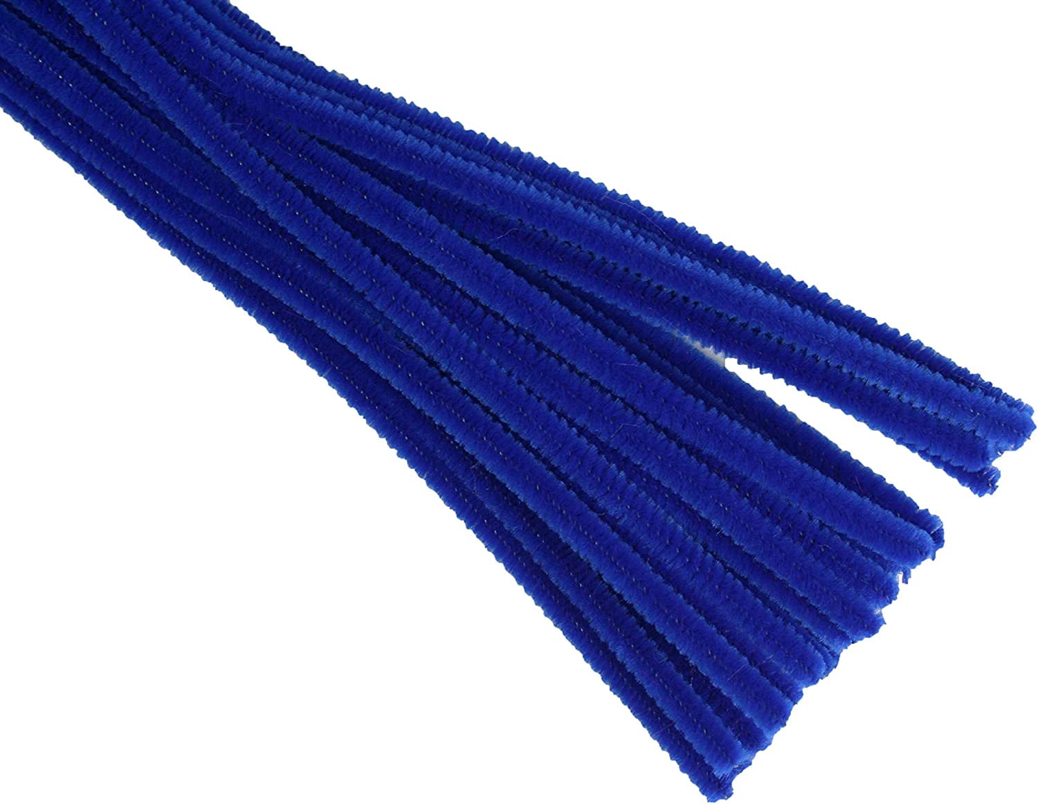12" Plain Royal Blue Chenille (Pipe Cleaner) 6MM Stems Choose Package ...