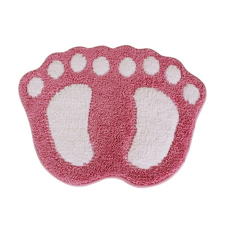 Maoww Cute Bath Mats Non- for Slip Footprint Shaped Rug Cartoons Mats ...