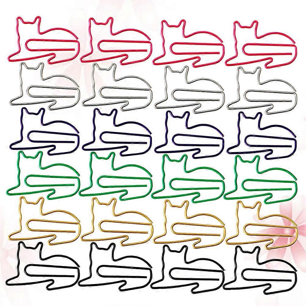 Organizing Papers Cat Shape Paper Clips Family Use 3.3x2.2 Cm Metal ...