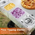 Pizza Topping Station for Grill Cart - 4 Compartment Trays with Lid ...