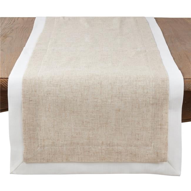 SARO 18 x 72 in. Rectangular Double Layer Table Runner with Thick ...