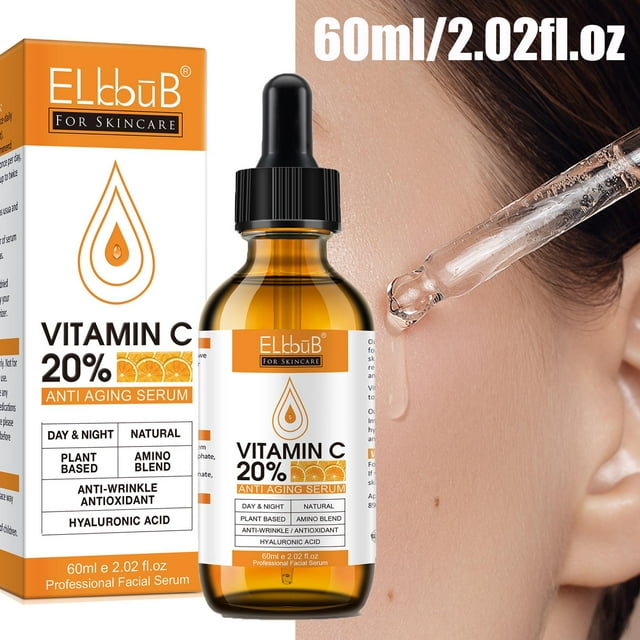 ELBBUB Vitamin Facial Serum 2.02fl.oz/60ml, Antioxidant-Shrink Pores ...