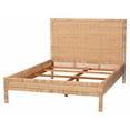 bali & pari Kalimantan Natural Rattan Bed Coastal Boho Style Queen ...