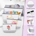 10 Pieces Cotton Canvas Makeup Bag with Bottom and Strap, Multi-Purpose ...
