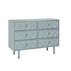 Elegant Decor Contempo 6 Drawer Contemporary Mirrored Dresser in ...