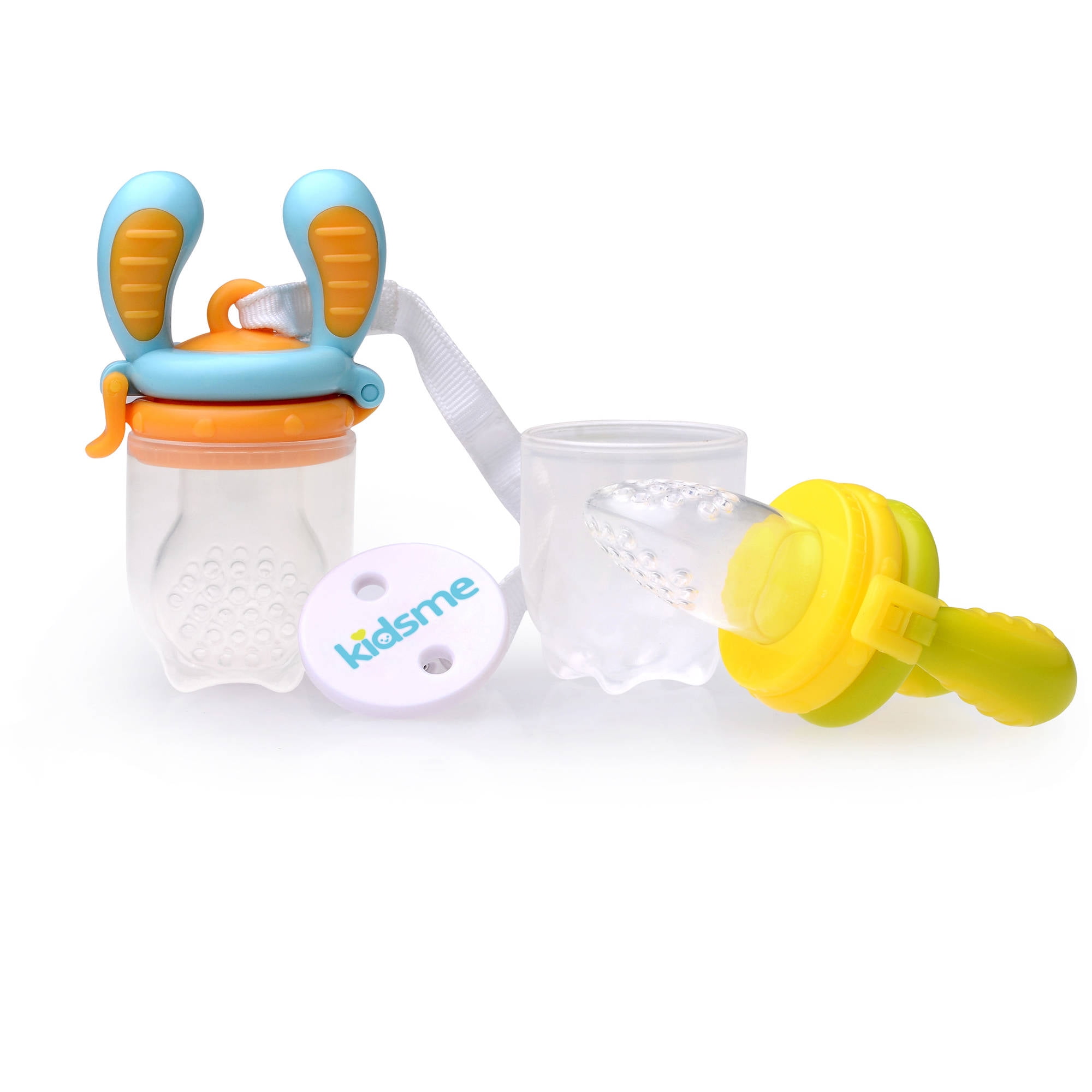 Kidsme Food Feeder Double Pack with Large Food Feeders, BPA-Free, Blue ...
