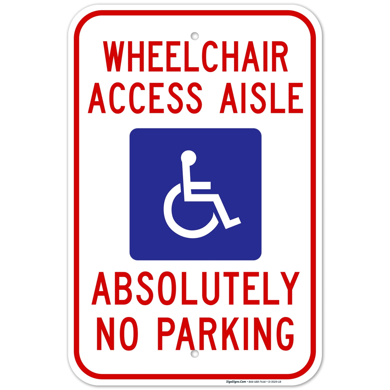 South Dakota Handicap Parking Sign, Wheelchair Access Absolutely No ...