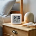 Alarm Clocks Sage Green Tie-dye Digital Clock 7 Color LED Night Light ...