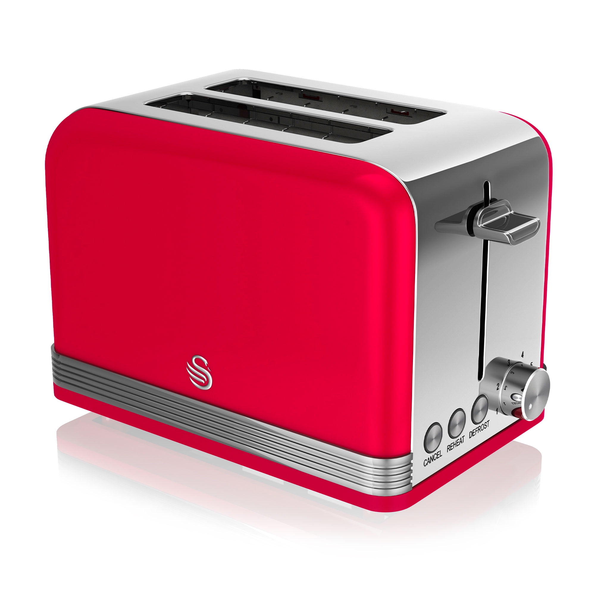 Swan Retro 2 Slice Toaster, ST19010RN, Red - Walmart.com
