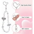 40Pcs 2 Styles Zinc Alloy Spring Gate Rings Heart & Satr Mixed Color 41 ...