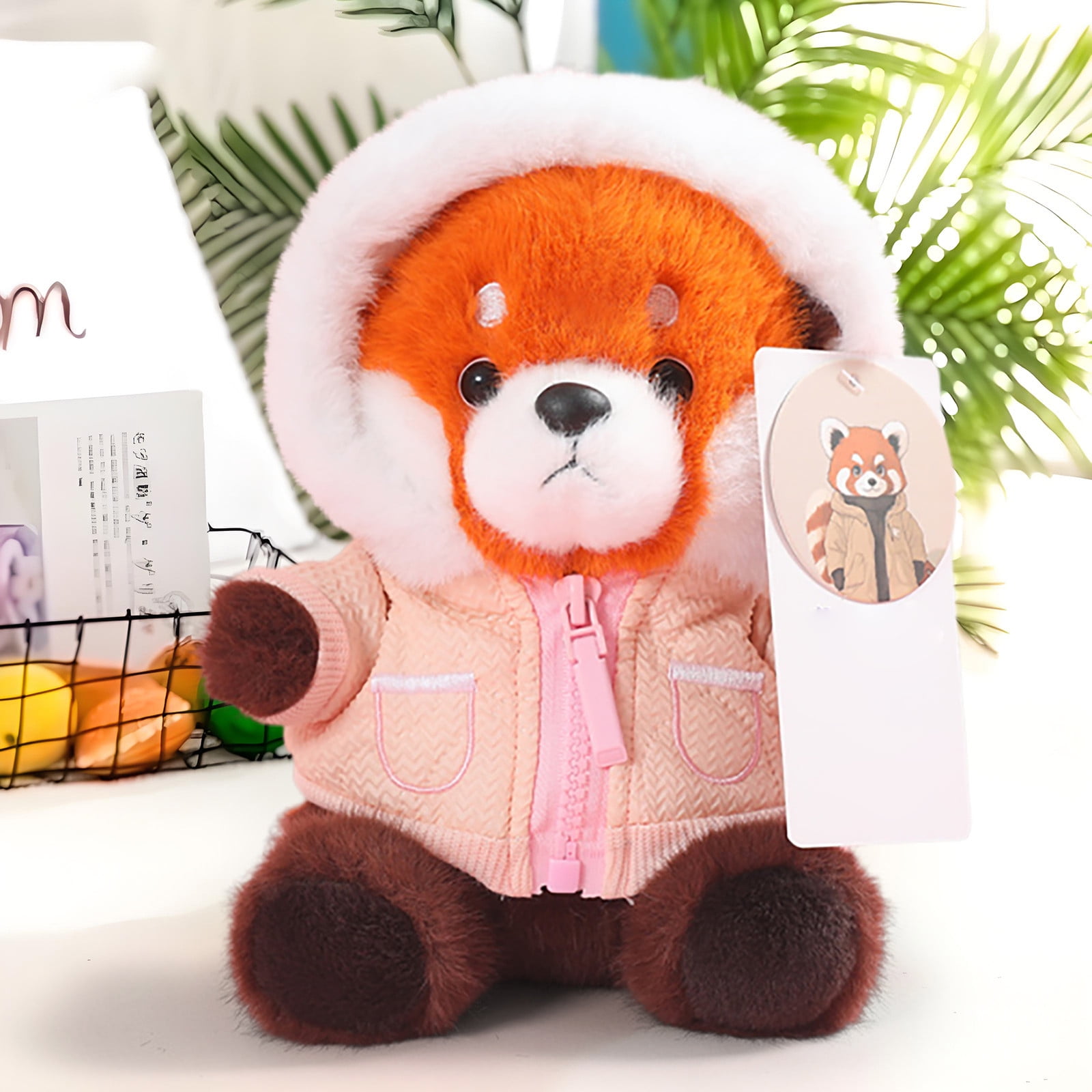 Juguete de peluche de mapache | Muñeca de animal de peluche suave | Ropa de vestir desmontable ...