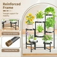 8 Tiered Folding Tall Plant Stand Indoor for Multiple Large Planter ...
