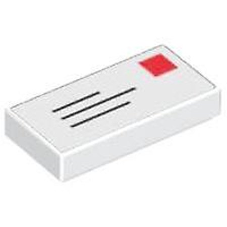 LEGO Accessory White Letter with Red Stamp 1x2 Tile | Walmart Canada