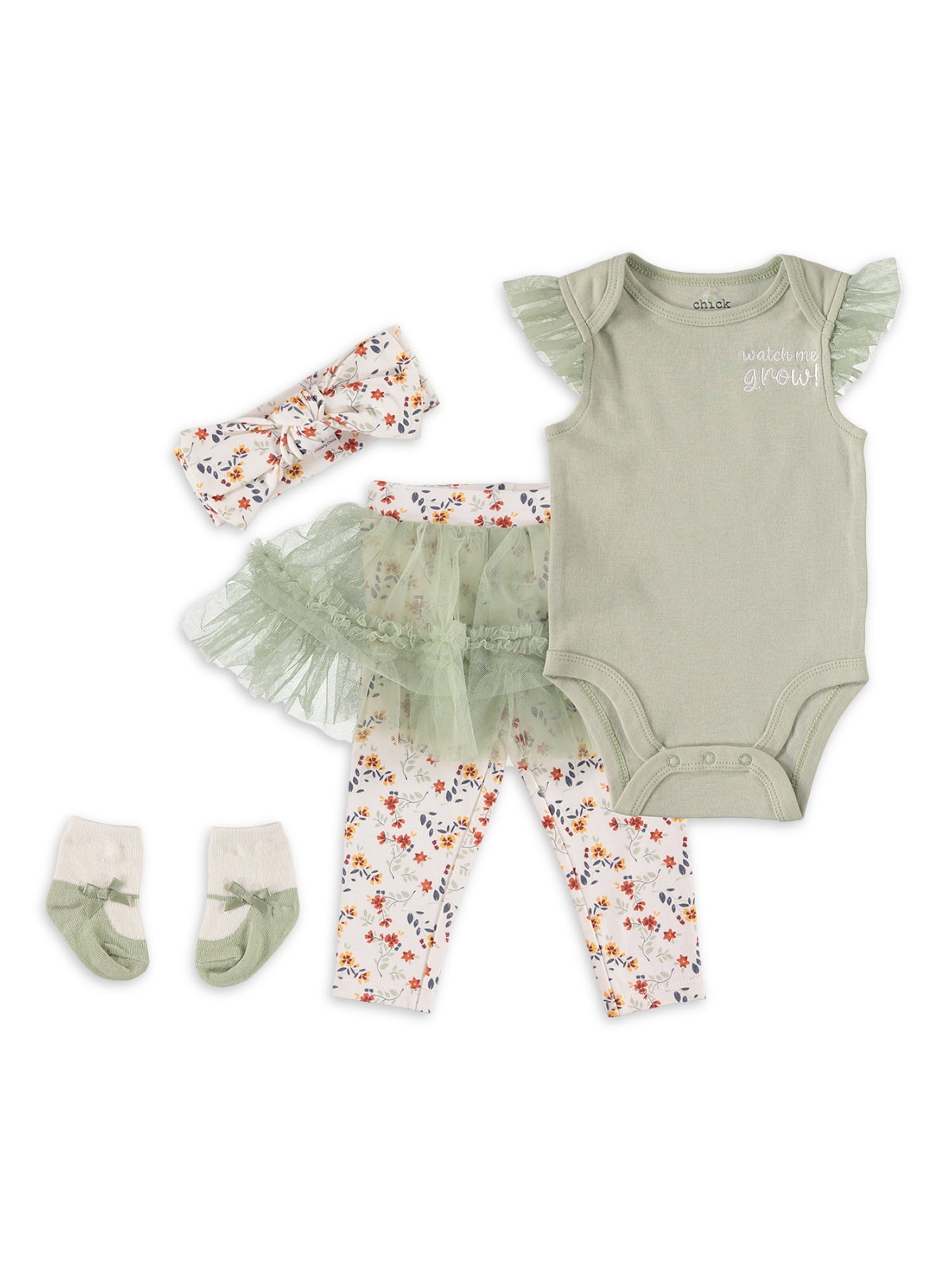 Chick Pea Baby Girl & Toddler Girl 4 PC Tutu Legging Set, Sizes Newborn ...