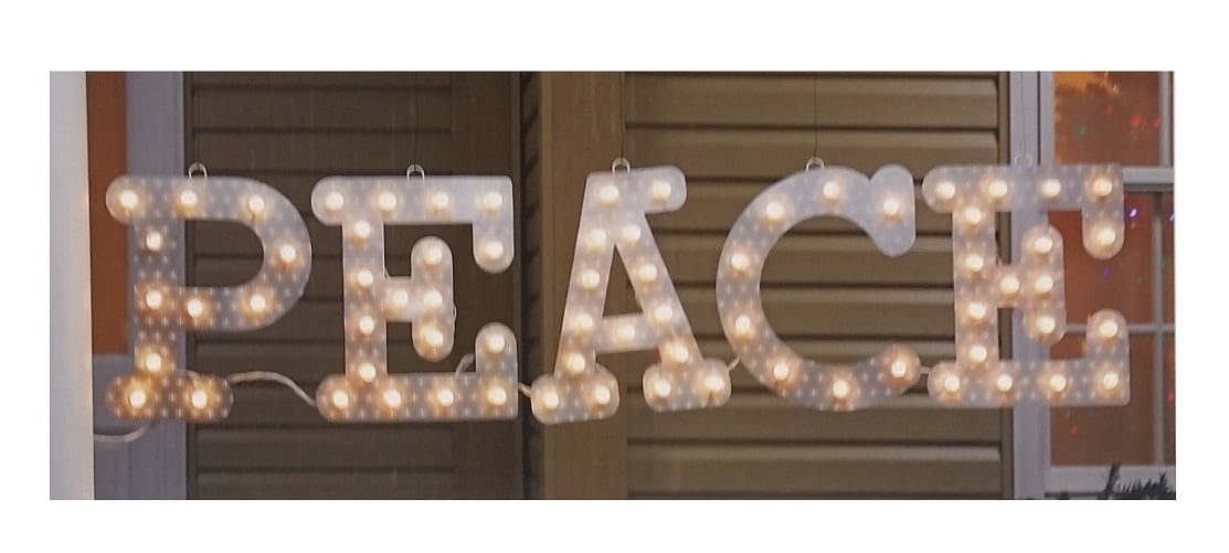 Celebrations 12" PEACE Marquee Sign Indoor/Outdoor - Walmart.com