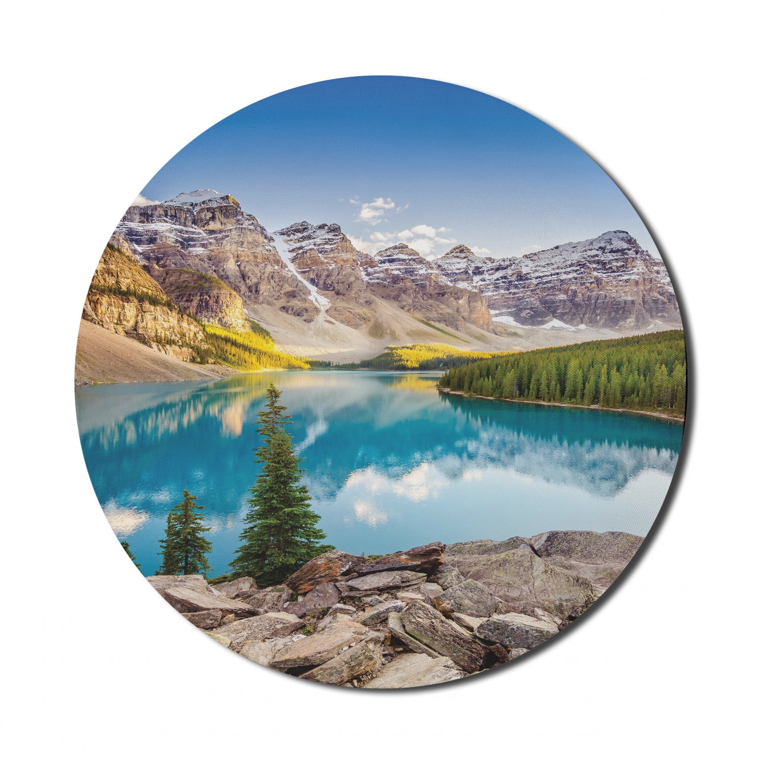 Landscape Mouse Pad for Computers, Still Calm Lake and Mountain ...