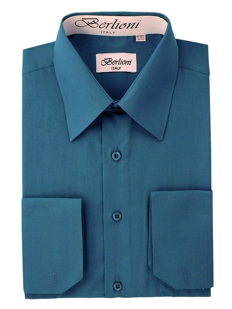 Berlioni - Men's Solid Color Dress Shirt - Walmart.com - Walmart.com