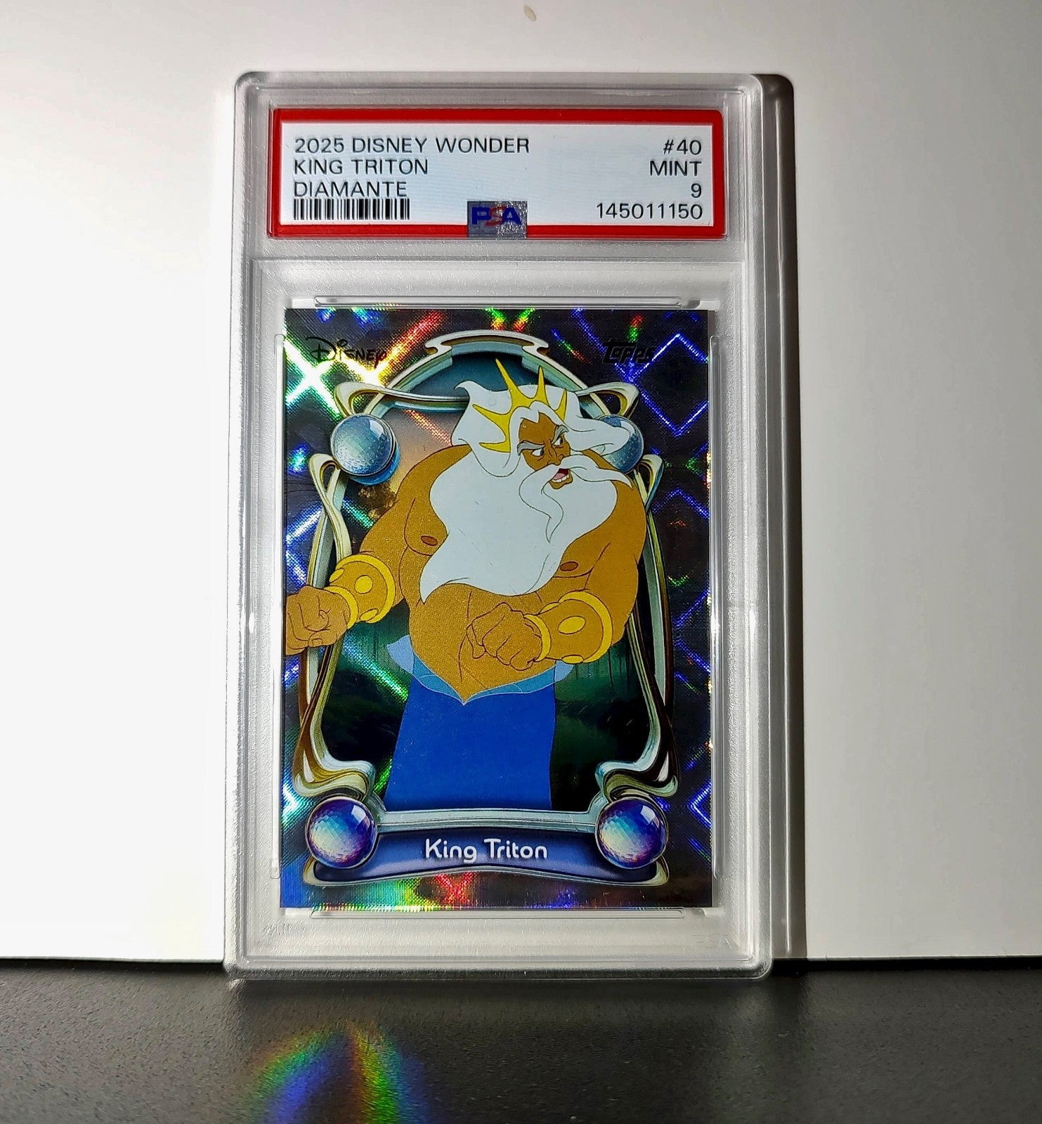 King Triton 2025 Topps Disney #40 Winter Variant Card The Little ...