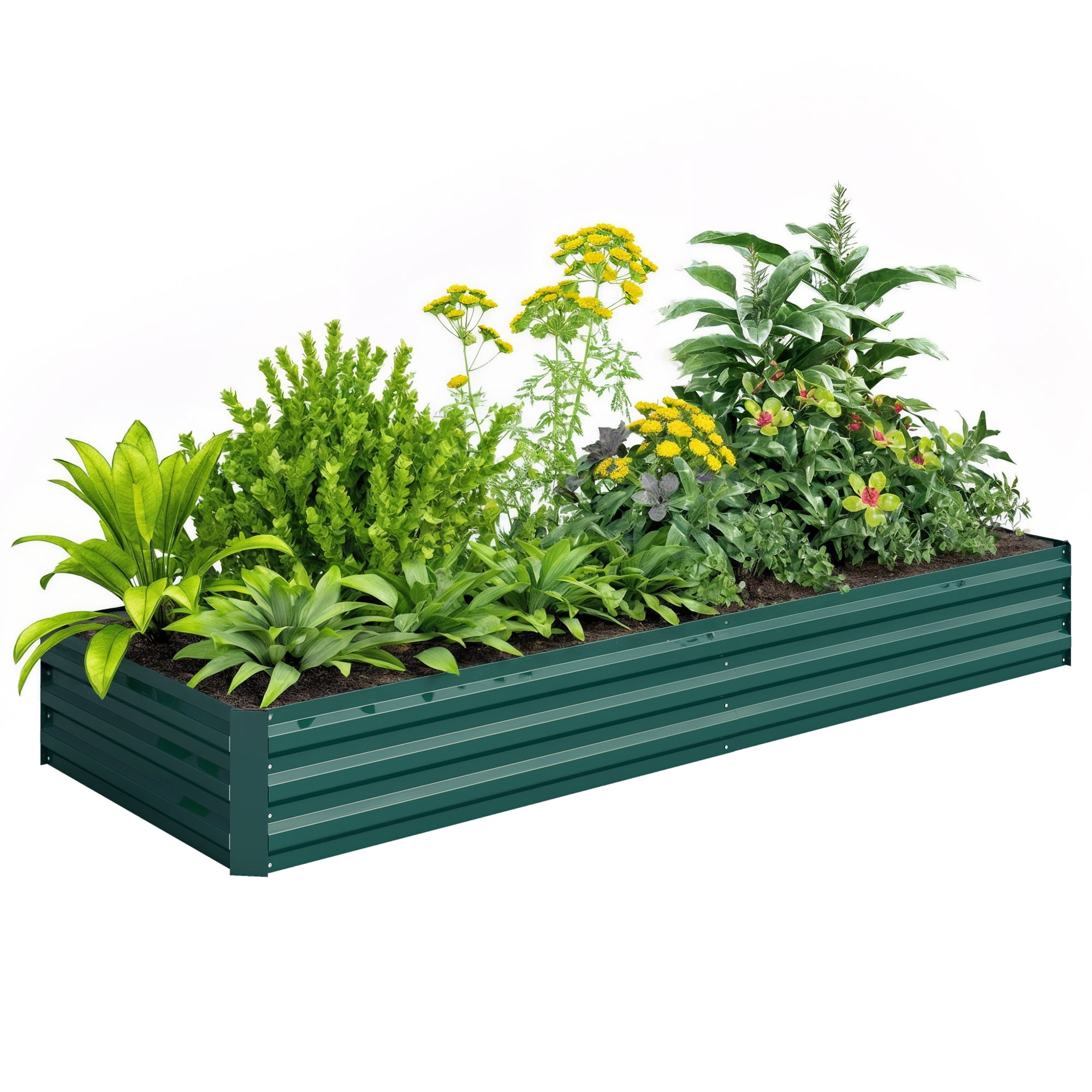Click here for Outsunny 95 X 36 X 12 Galvanized Raised Garden Bed... prices