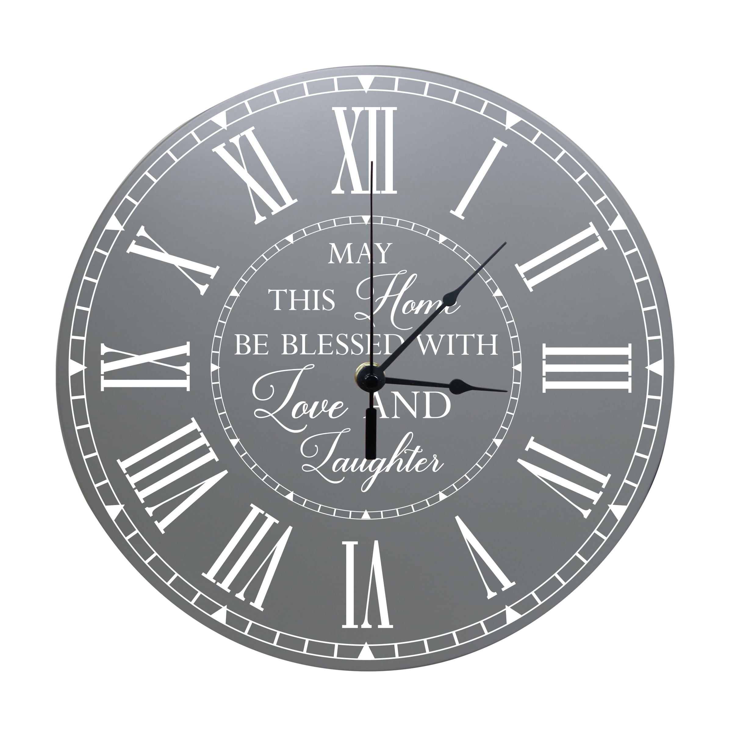 LifeSong Milestones 12in Everyday Clock Grey- May This Home - Walmart.com