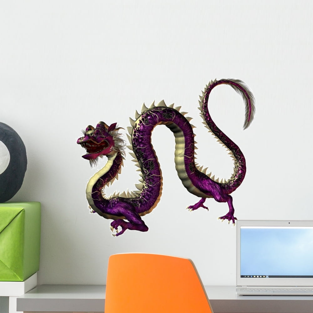 Purple Eastern Dragon Wall Decal by Wallmonkeys Peel and Stick Graphic ...